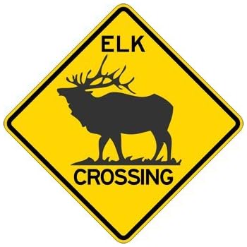 Amazon.com : STOP Signs And More Elk Crossing Warning Sign - 30x30 ...