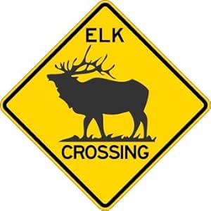 Amazon.com : STOP Signs And More Elk Crossing Warning Sign - 30x30 ...