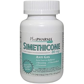 Amazon.com: Simethicone Anti Gas (80mg) - 100 Chewable Tablets: Health ...