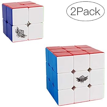 Amazon.com: Coogam Qiyi Speed Cube Bundle 2x2 3x3 Magic Cube Set Qidi s 2x2 Warrior W 3x3 ...