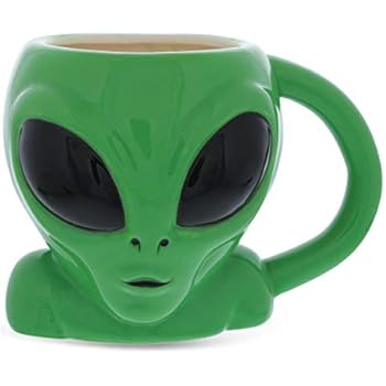 Amazon.com: 3D Aliens Cup Ceramic Cup Cool Mysterious UFO Conspicuous ...