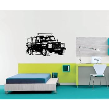Amazon.com: Wall Mural Vinyl Sticker Dealeship Car Land Rover Defender ...