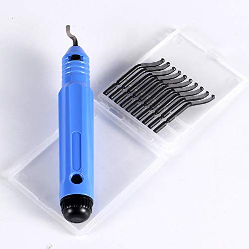 QXUJI Deburring Tool Kit, Metal Deburring Cutters Set, Anti-Slip Handle ...