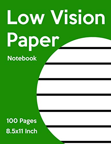 Low Vision Notebook: Bold Line White Paper For Low Vision,Visually ...