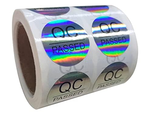 QC Passed Stickers 1" 500 Pcs Hologram QC Pass Stickers for Warehouse ...