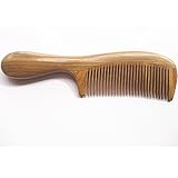 Breezelike Sandalwood Hair Comb - No Static Wooden Wide Tooth Comb - Handmade Natural Aroma Wood ...