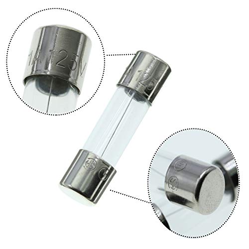 AUKENIEN 12 Values 120pcs 125V Fuses 1A 1.6A 2A 3A 4A 5A 6.3A 7A 8A 10A ...