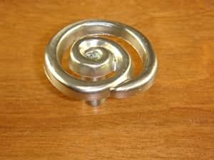Sonoma Cabinet Hardware Scroll Knob Brushed Satin Nickel Knob Shabby ...