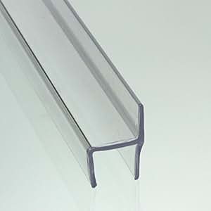 Polycarbonate H-Jamb for 3/8" 180-degree Glass Shower Door (Hard Leg ...