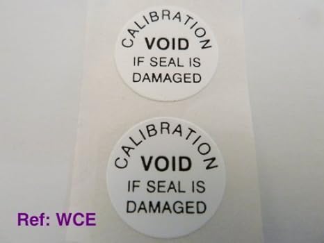 250 Labels, Calibration Void If Seal is Damaged Labels, Tamper Evident ...