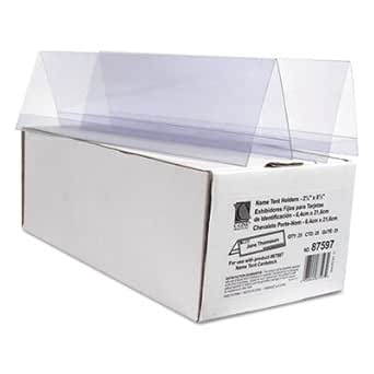 Amazon.com: Tent Card Holders, 2 1/2" x 8 1/2", Rigid Heavyweight Clear ...