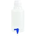 10L Round Carboy, Polypropylene, with Spigot & Polypropylene Screw Cap, Integrated Shoulder ...