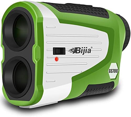 BIJIA Golf Rangefinder with Slope Switch-700Yards 6X Laser Range Finder with Slope On/Off Switch ...