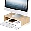 FITUEYES Monitor Stand Wood Black 2 Tier PC Laptop Computer Screen ...