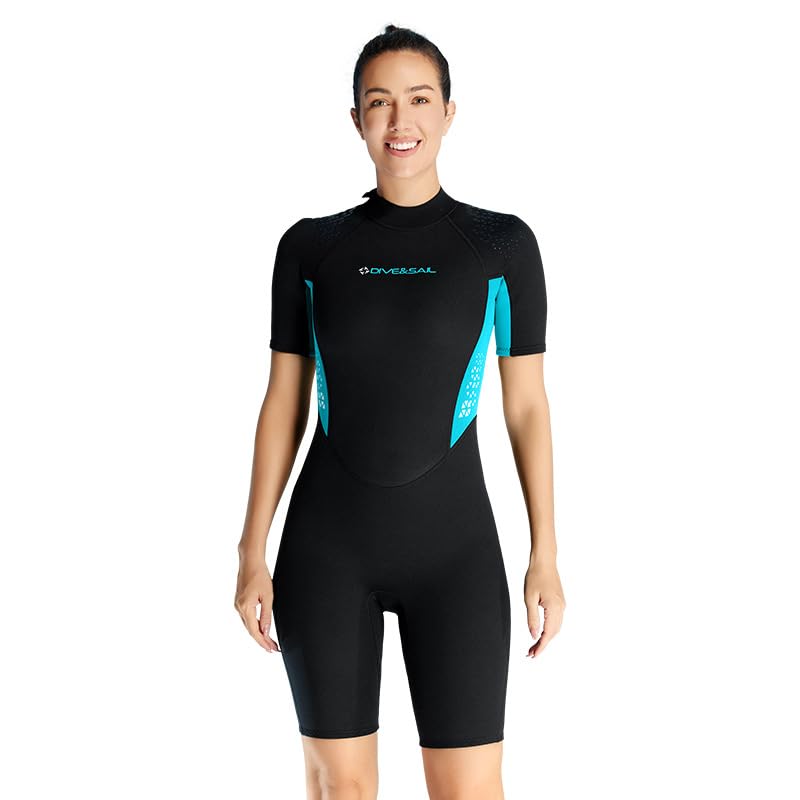 Mens Shorty Wetsuit Womens 1.5mm Shorty Wetsuit Keep Warm Back Zip ...