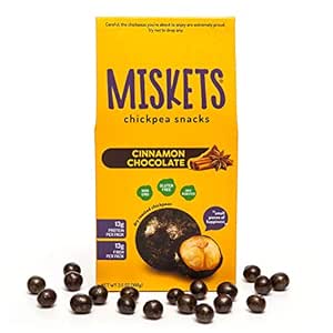 Amazon.com : MISKETS Roasted Chickpea Snacks | Cinnamon Chocolate ...
