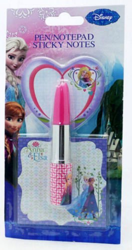Official Licensed Disney Frozen Anna & Elsa Sticky Note Pad & Lipstick ...