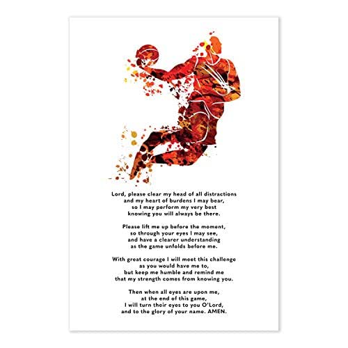 Amazon.com: Basketball Prayer Poster - Christian Athlete Gift ...