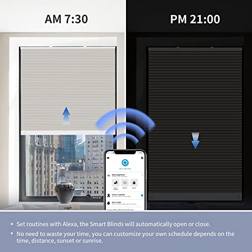 THIRDREALITY ZigBee Smart Blind, Motorized Blackout Window Shades With Remote, Cordless ...