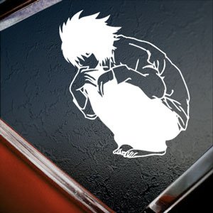 Death Note White L Anime White Silhouette Car Window Vinyl Sticker ...