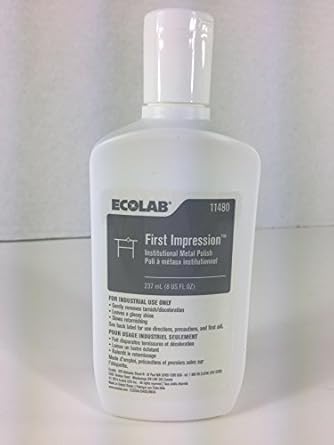 Amazon.com: Ecolab First Impression Institutional Metal Polish- 8 FL OZ ...