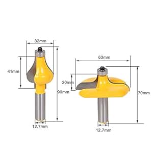 DBoyun 2PCS/SET Bit Handrail Router Bit Set - Thumbnail Bead/Flute - 1/ ...
