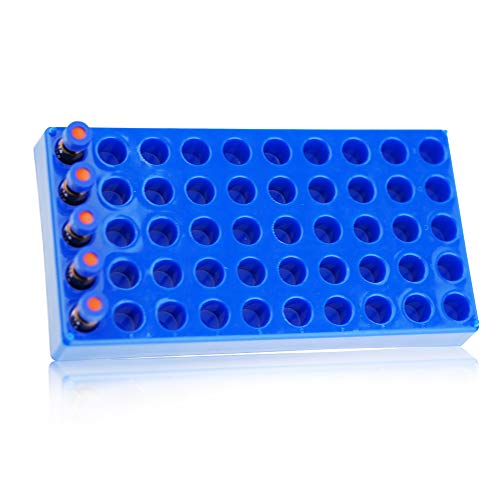 Vial Rack, Membrane Solutions Blue Vial Holds 50 Standard 12mm 2mL ...