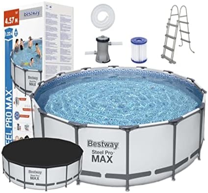 Bestway Steel Pro Frame Pool Set(Pool Filter Pump Ladder Ground Cloth ...