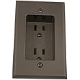 Leviton 689 - Receptáculo dúplex empotrable (1 canal), Negro : Amazon ...