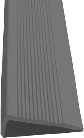 Roppe Commercial Stair Nosing Profile #1, Black Brown, 1.5" H X 9' L X ...