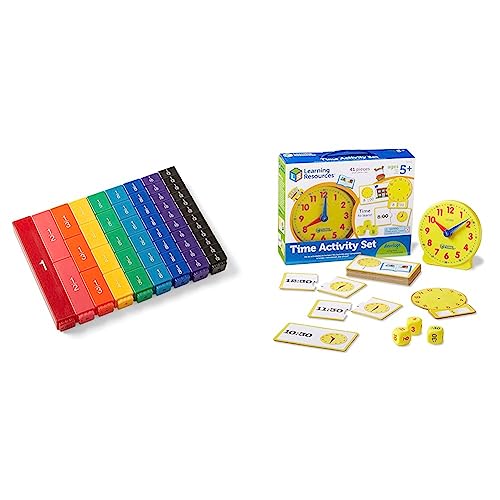 hand2mind Plastic Rainbow Fraction Tower Cubes Montessori Math ...