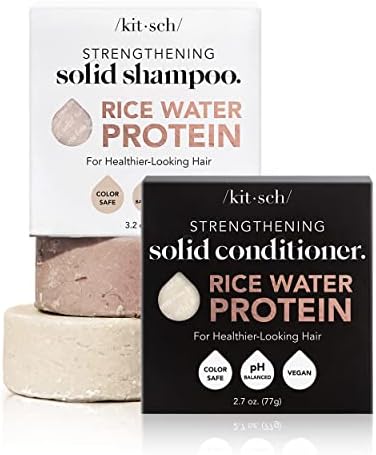 Kitsch Rice Bar Shampoo and Conditioner Bar for Hair Growth | Rice ...