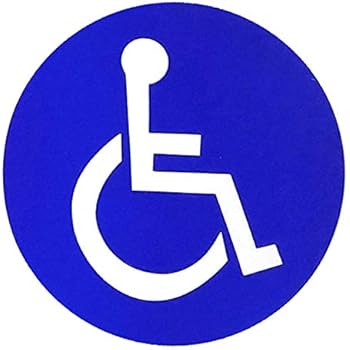 Amazon.com : Disabled Wheelchair Symbol Labels | Handicapped Access ...