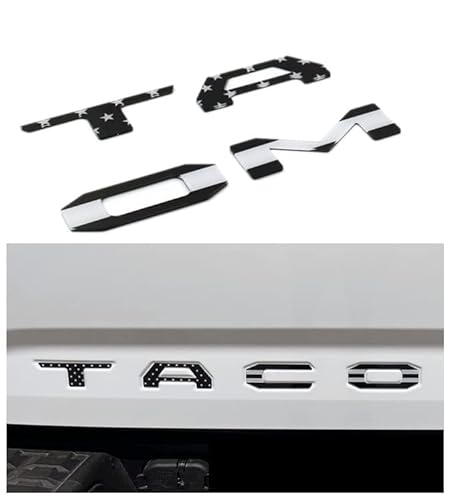 Manfox 3D Raised Tailgate Insert Letters Rear Emblems ABS Plastic ...