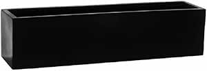 Amazon.com : Black Rectangular Planter for Outdoor Plants - Elegant ...