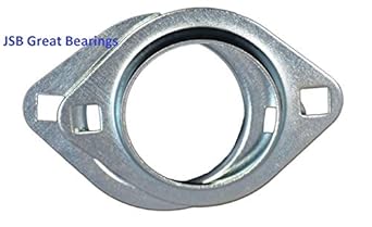 (Qty.2) PFL205 Oval 2 Bolt Pressed Steel Bearing housing for 205 ...