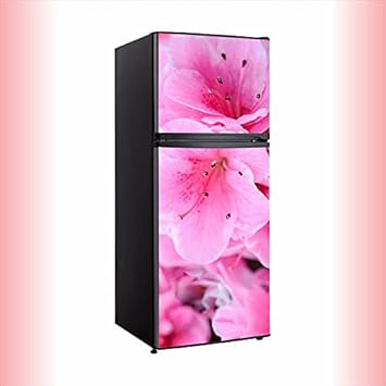 Sky Decal Abstract Pink Flower Fridge Sticker Decorative Refrigerator ...