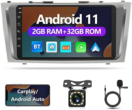 [2G+32G] Android 11 Car Stereo for Toyota Camry 2006-2011 with Apple Carplay, 9 Inch Touch ...