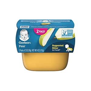 Gerber Purees, 1st Foods, Pear, 4 oz (pack of 2): Amazon.com: Grocery ...