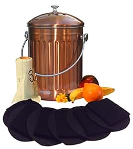 Amazon.com : Kitchen Compost Pail Bin for Countertop - 1.3 Gallon Food ...