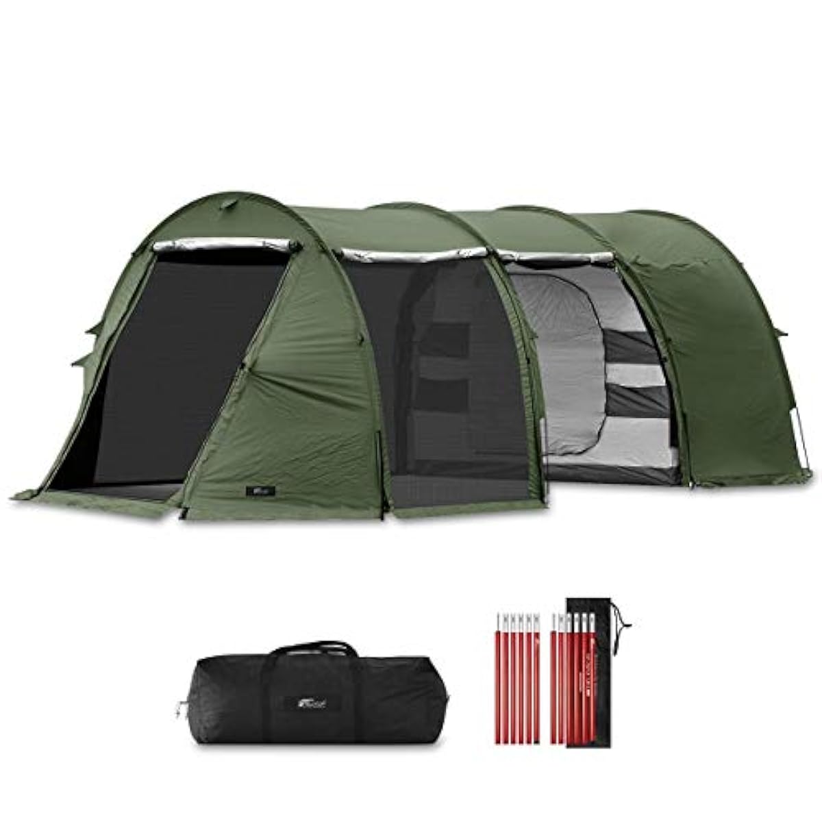 [해외] Fieldoor 620 Tunnel Tent with 1 Inner Tent, 2 Rooms, Wide Living ...