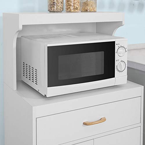 SoBuy® FSB12-W Desserte Micro-Onde à roulettes Meuble de Rangement ...