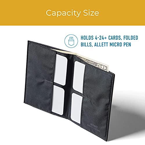 Allett Original Wallet, Onyx Black | Leather, Slim, Minimalist | RFID ...