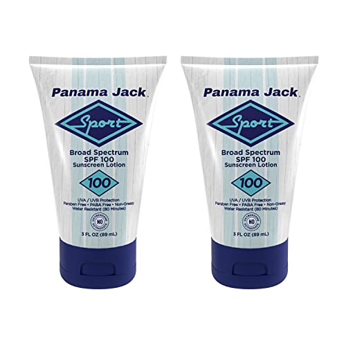 Panama Jack Sport Sunscreen Lotion - SPF 100, Broad Spectrum UVA/UVB ...