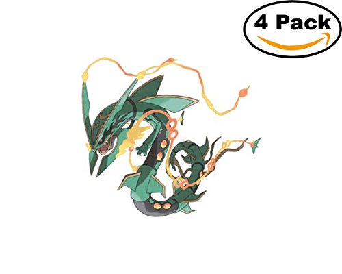 Buy Rayquaza Mega Pokemon Bumper Window Vinyl Sticker Decal 4 Stickers ...