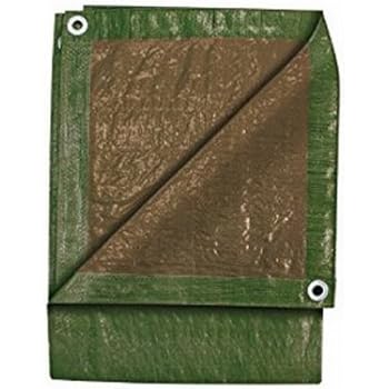 4 ft. x 20 ft. Super Heavy Duty 8 OZ. Brown Tarp - 16 Mil Thick - Wood ...
