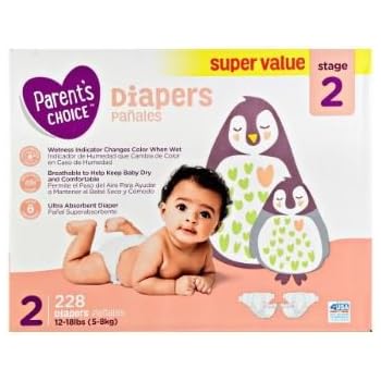 Amazon.com: Parent's Choice Diapers (Size 2, 228 Count): Health ...