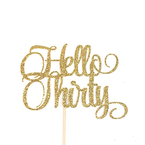 Atelier Elegance Hello 30 Cake Topper, 30 Cake Topper, 30th Birthday ...