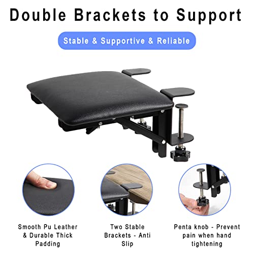 Ergonomic Mouse Pad Eulps Foldable Desk Extender Tray, Arm Rest For ...