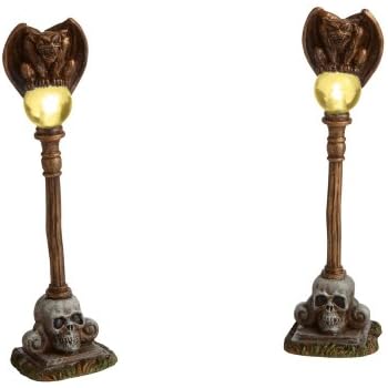 Amazon.com: Department 56 Halloween Snow Village Gargoyle Lamp Posts ...